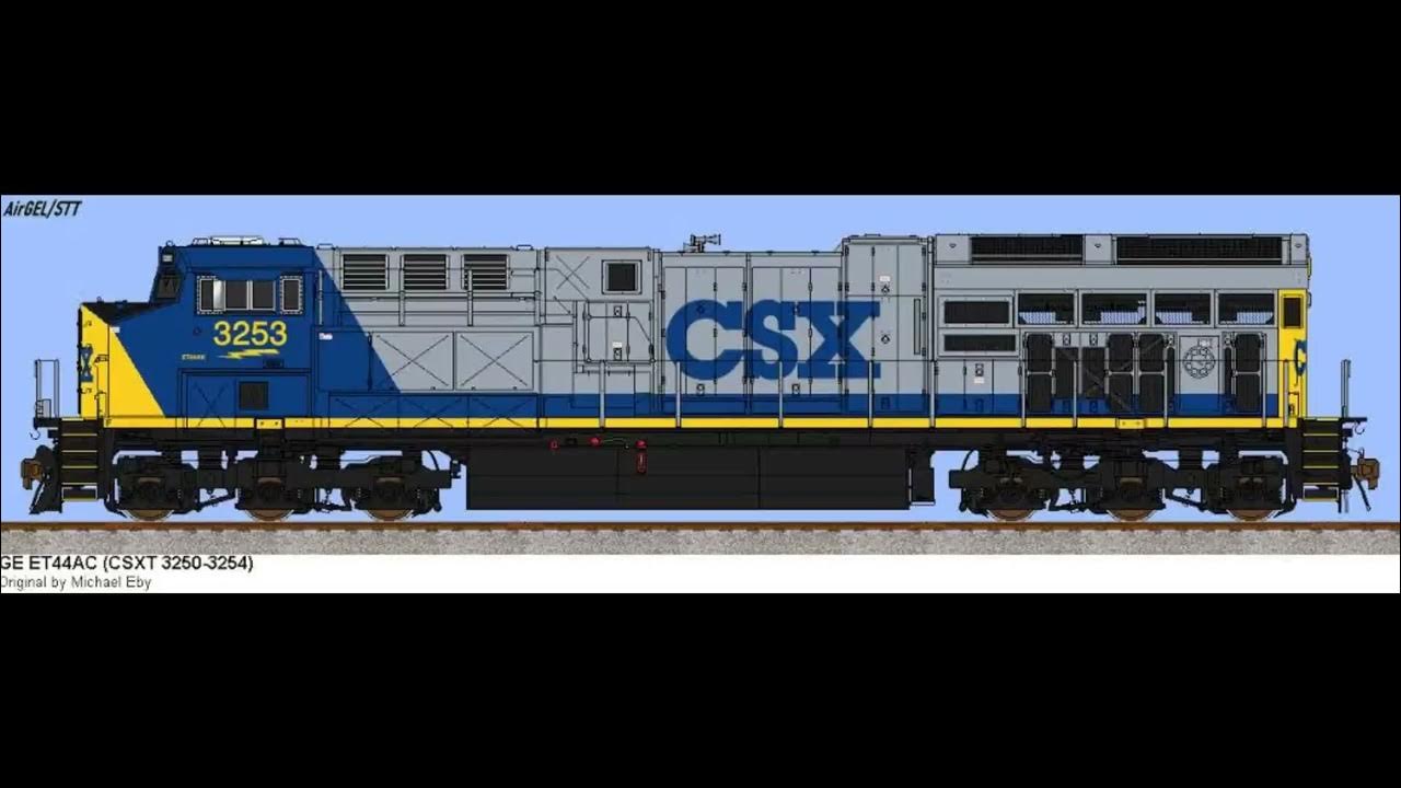 CSX YN2 ET44AC GEVO Horn SFX Locomotive 3253 - YouTube