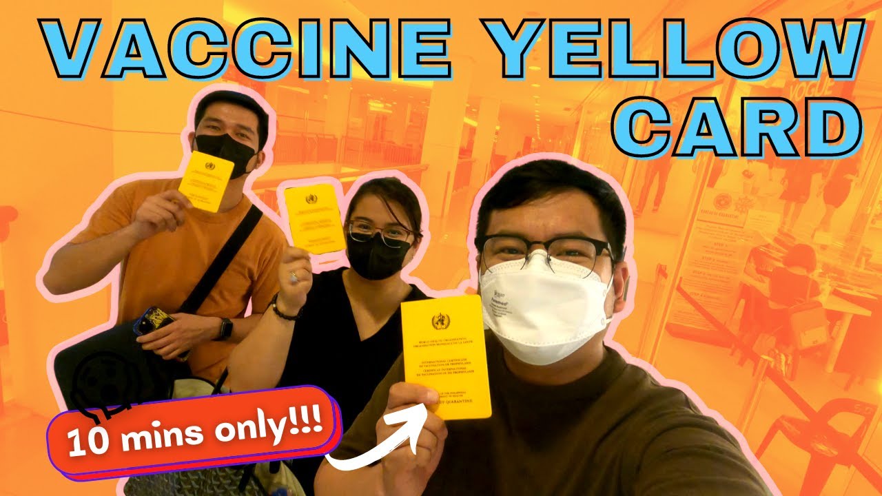 How to get International Certificate of Vaccination (Yellow Card ...