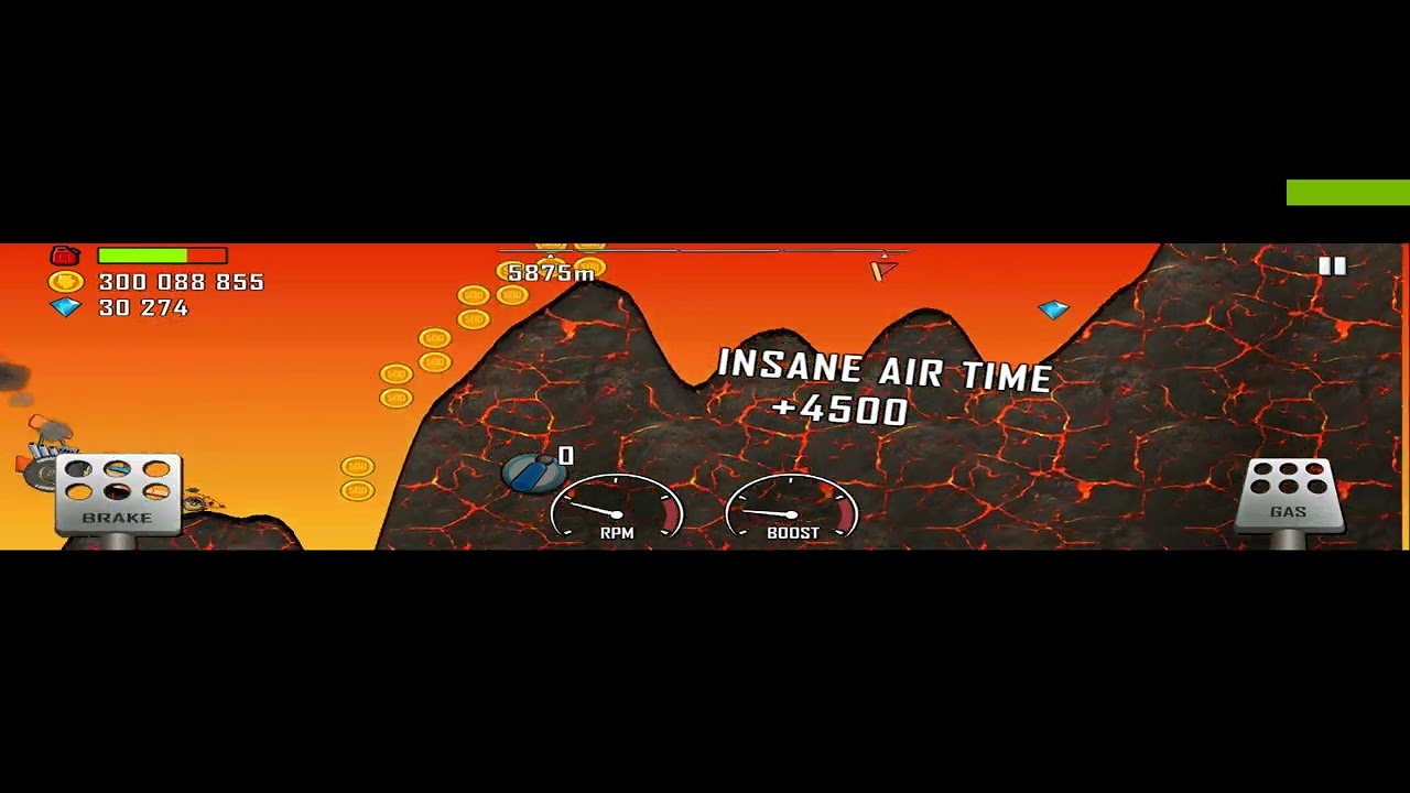 Hill Climb Racing Dragster + Volcano 6197 WR - YouTube