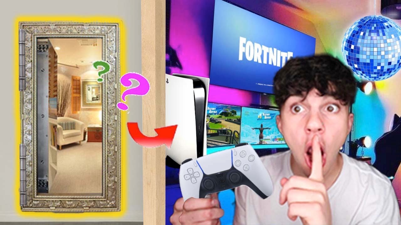 I Built a INSANE Hidden Game Room in my house!*PS5* - YouTube