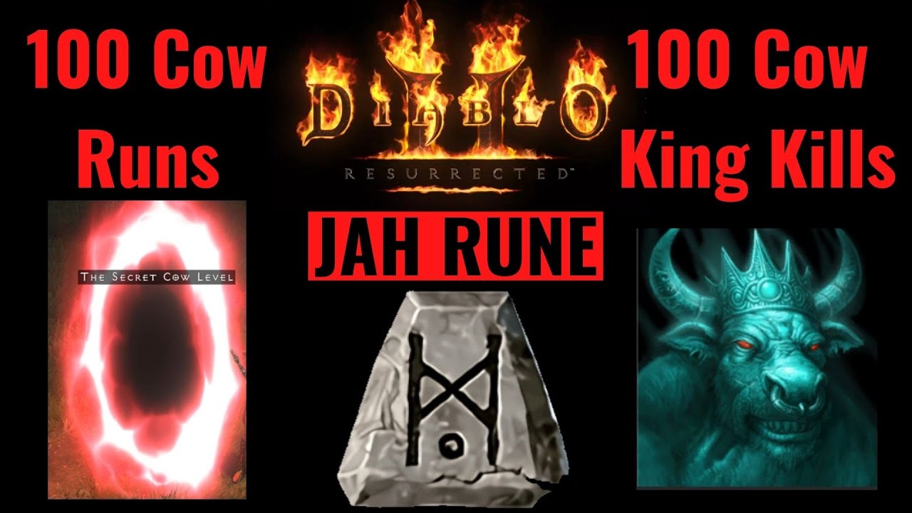 Diablo 2 Resurrected. D2R Online 100 Cow Runs With 100 Cow King Kills ...