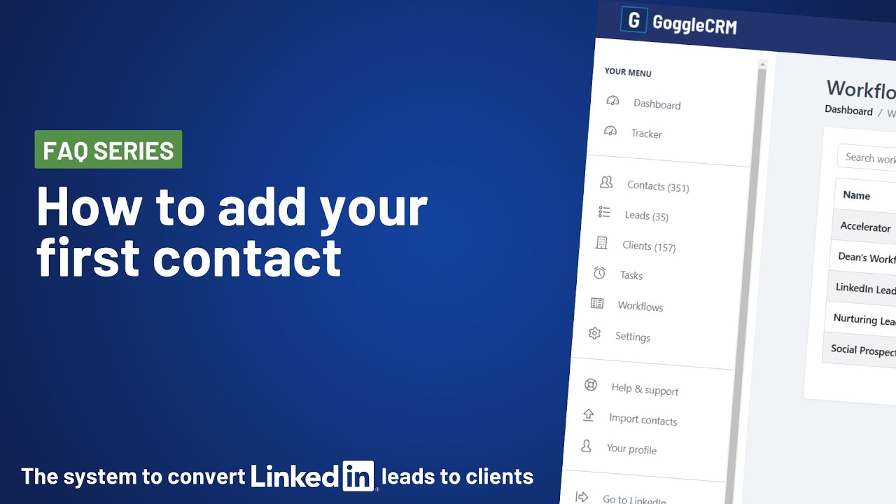 How to add your first contact - YouTube