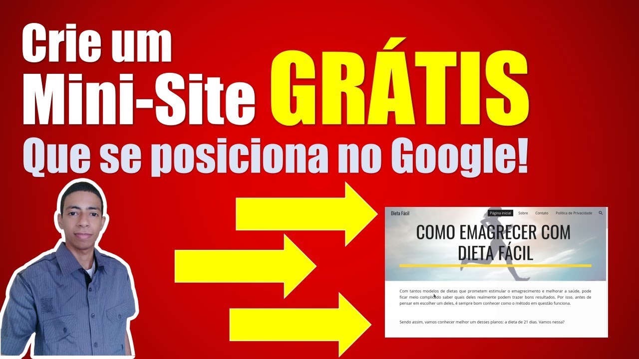 Criar Mini Site Grátis e Fácil que se posiciona no Google - YouTube