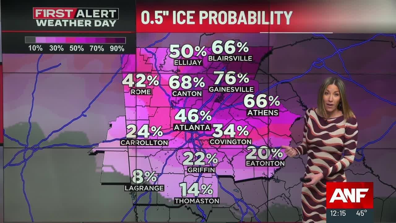 FIRST ALERT WEATHER: Set-up, temperatures and ice possibilities for ...