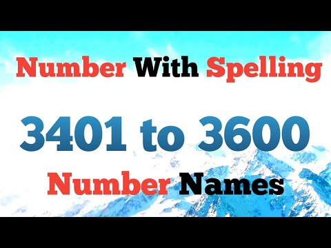 3401-3600 english numbers with spelling ll intersting number song ll ...