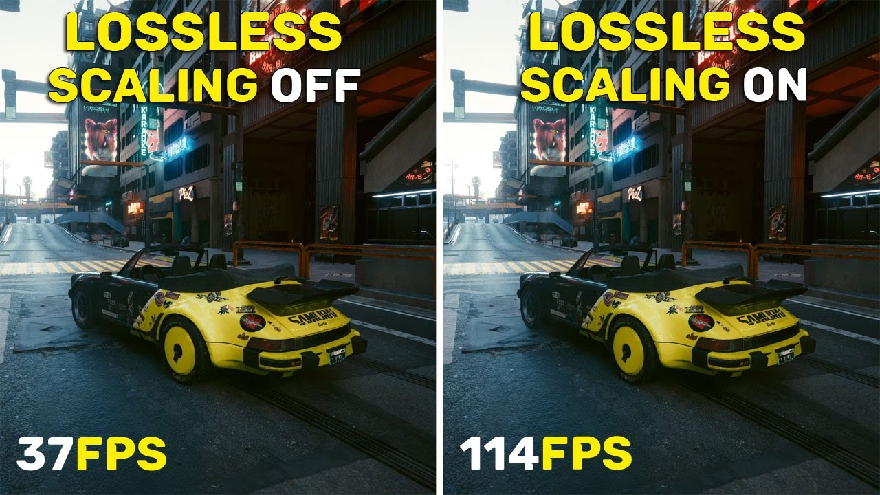 Cyberpunk 2077 - RX 580 - Lossless Scaling OFF vs ON - x4 Mode - YouTube