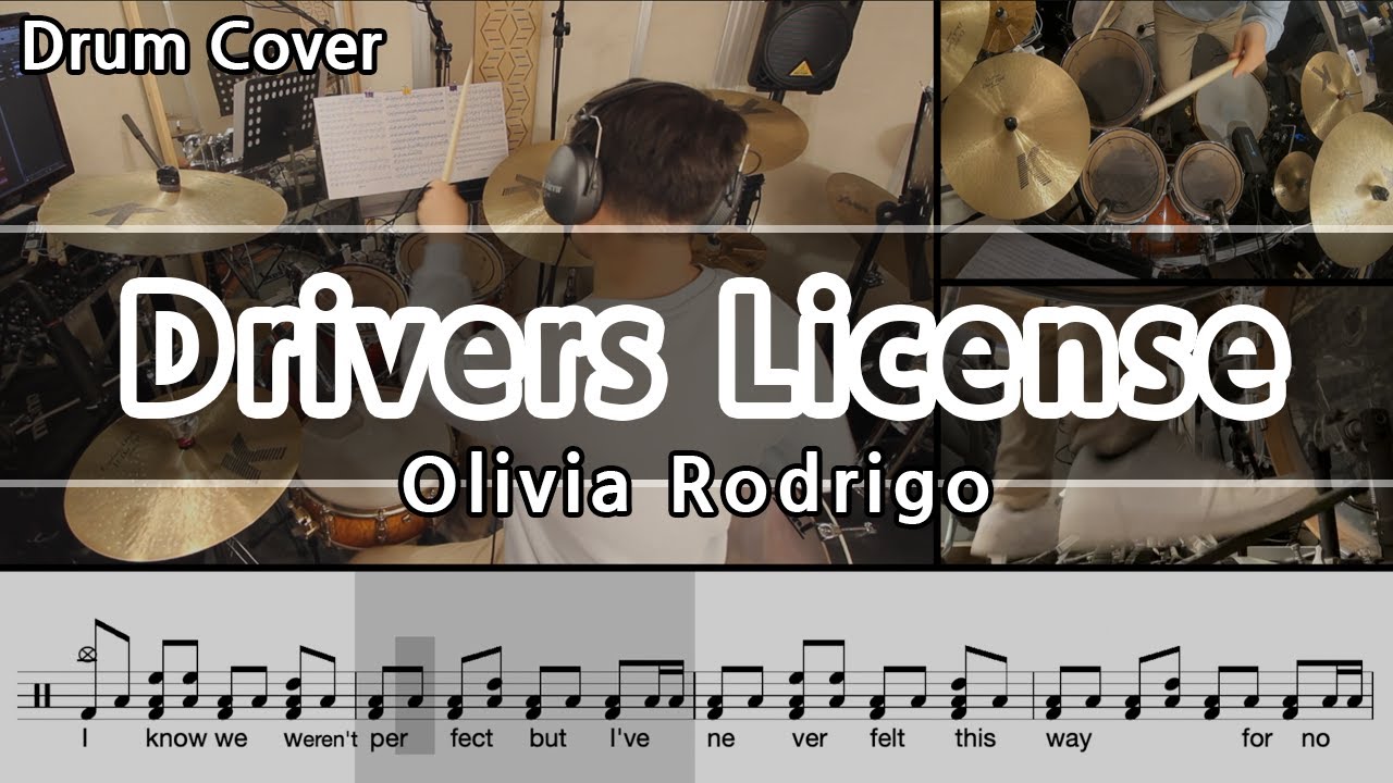 Drivers License - Olivia Rodrigo Drum Cover & Drum score(드럼커버 & 드럼악보 ...