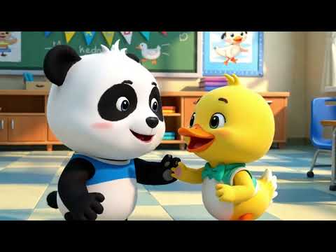 🐼 Pandy’s First Day at School | A Cute Panda Story for Kids | Kids Cartoon Story