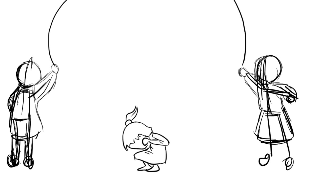 [2D Animation] : Jumping Rope - scenes from memories - ( 20% progress ...