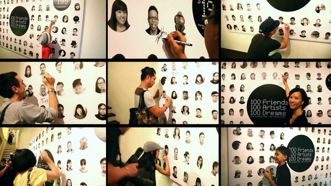 100 Friends 100 Artists 100 Dreams - YouTube