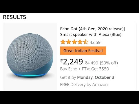 Alexa Deal of the day: Echo Dot (4th Gen, 2020 release)| Smart speaker ...