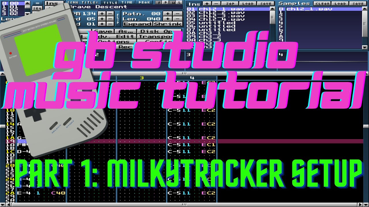 How to make music for GB Studio - Part 1: Setting up MilkyTracker - YouTube