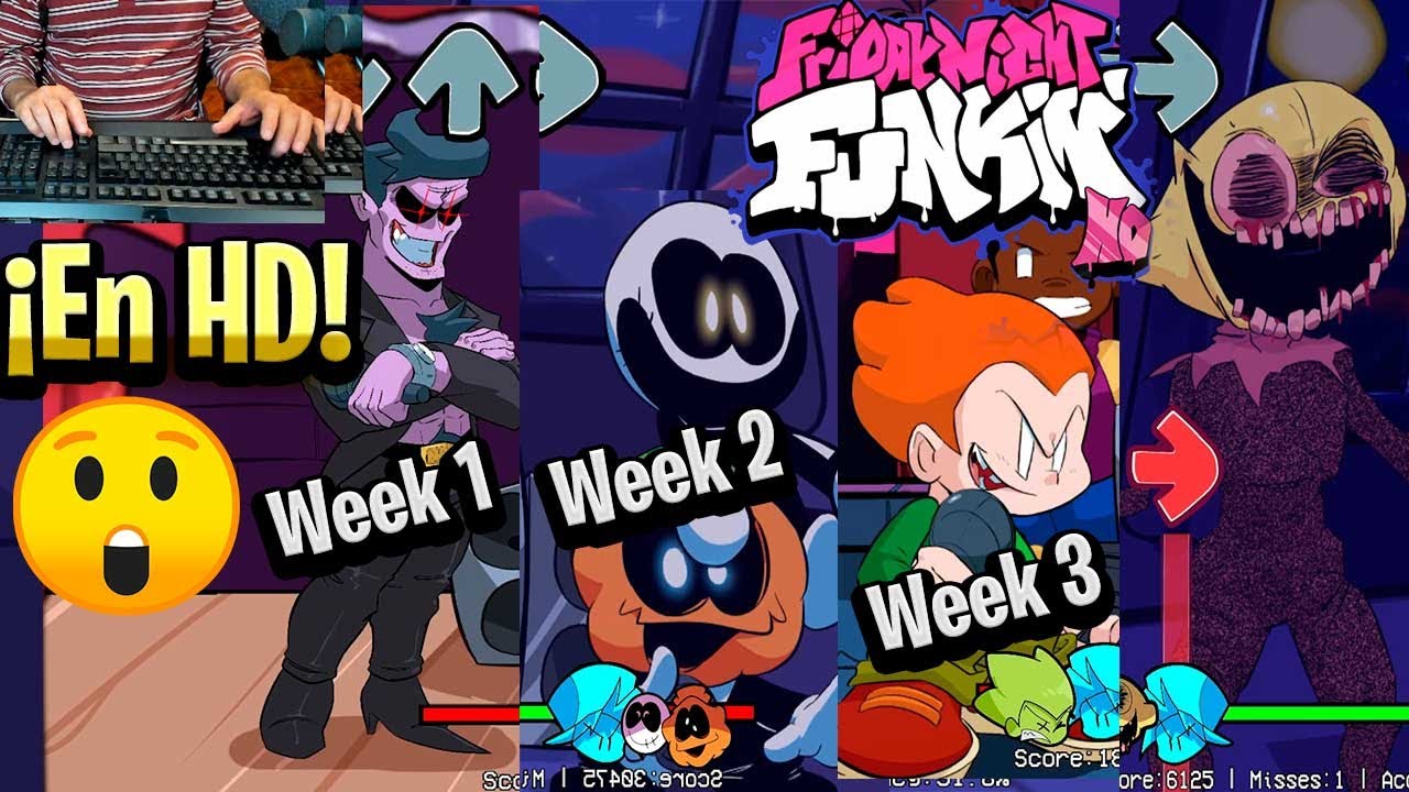 En HD todo el Mejor Friday Night Funkin' Week 1, 2 y 3 Mod FNF - YouTube