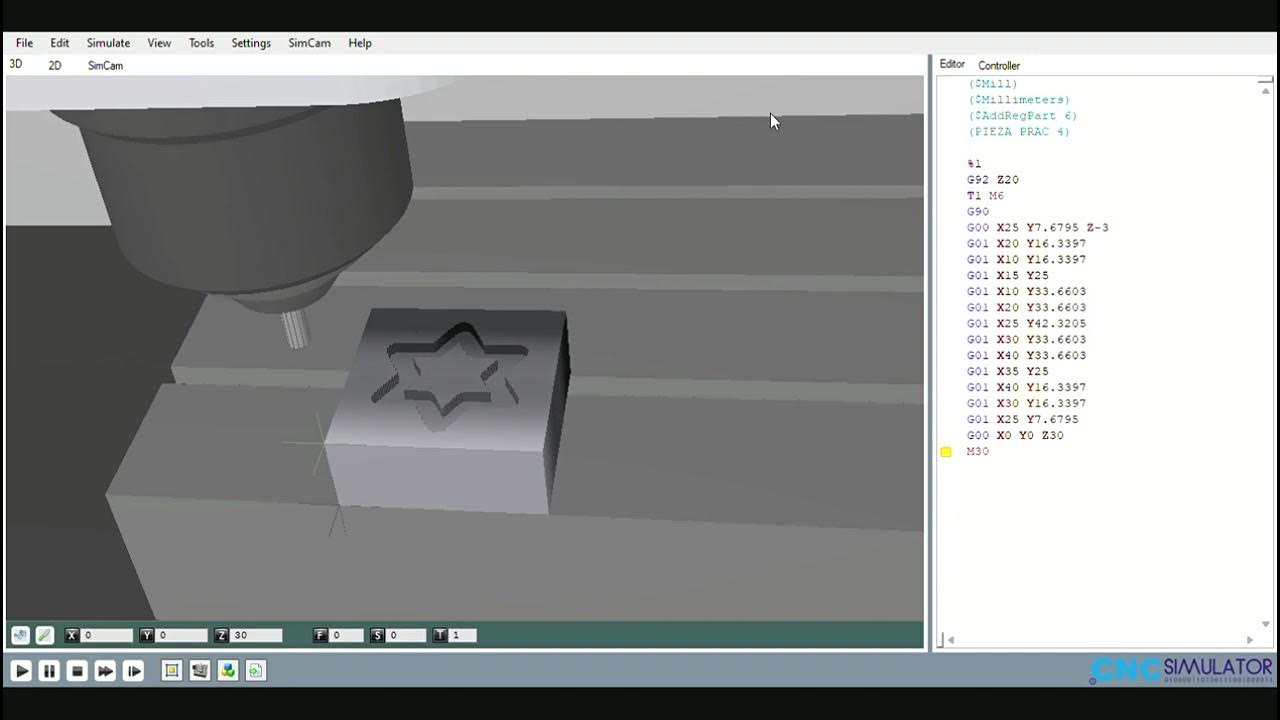 Práctica 4: CNC Simulator Pro - YouTube