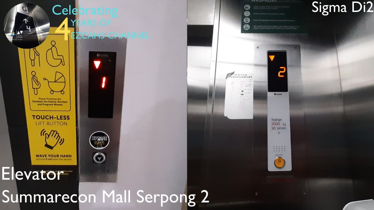 Sigma Di2 Traction Elevator - Summarecon Mall Serpong 2 - YouTube
