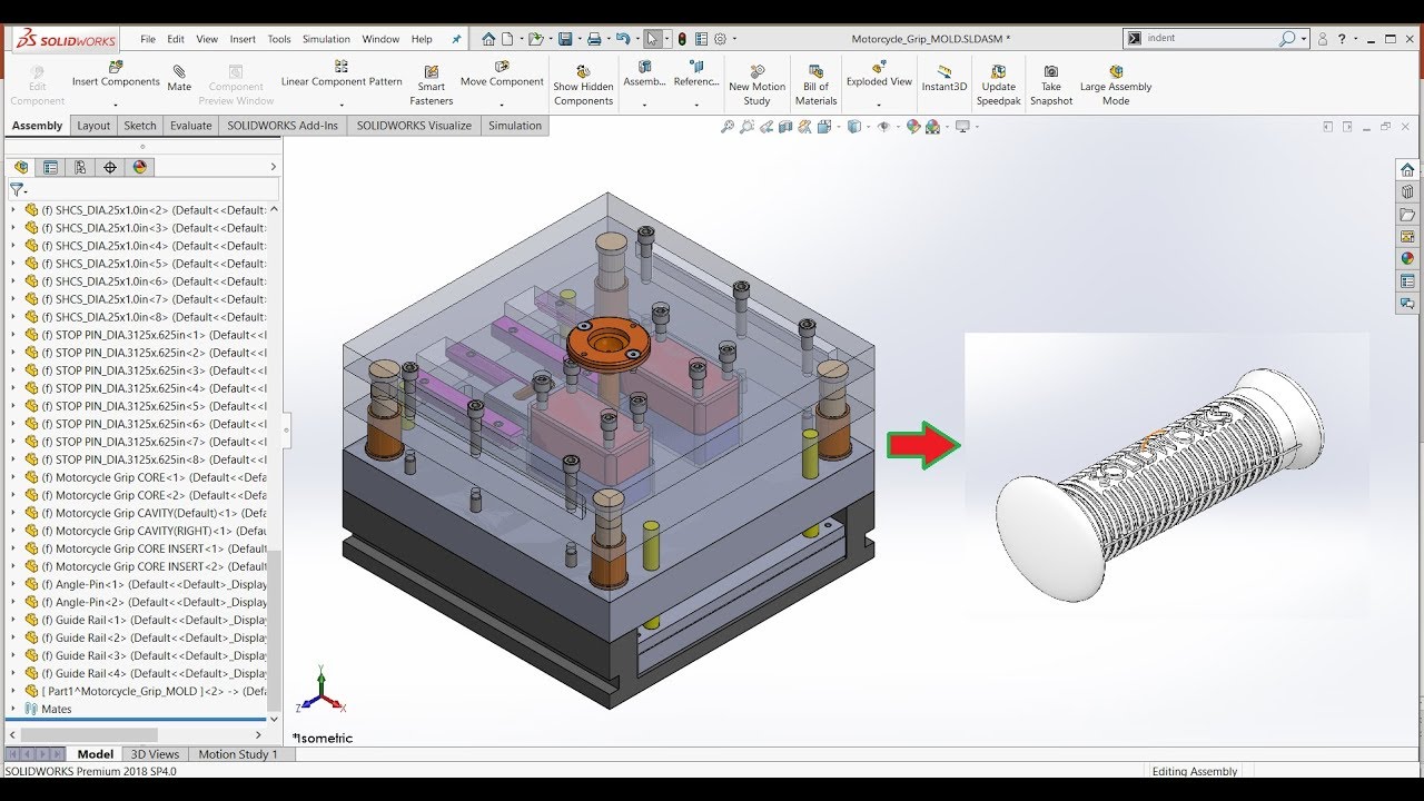 #3. Extract part from core and cavity - YouTube