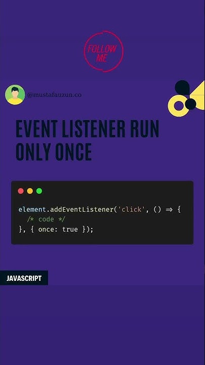 Javascript, Event Listener Run Only Once - YouTube