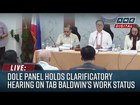LIVE: DOLE panel holds clarificatory hearing on Tab Baldwin's work status | June 29, 2026