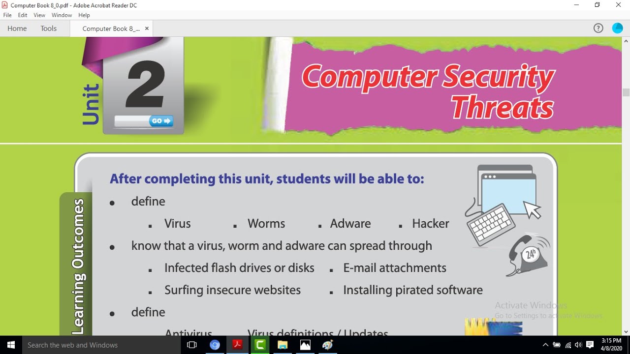 computer security threats 'adware' hackers' 8th class computer - YouTube