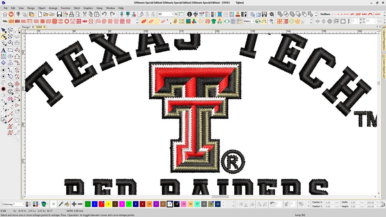 Texas Tech Embroidery logo - YouTube