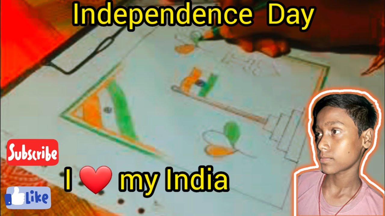 Independence Day drawing|| step by step || indian flag easy drawing # ...
