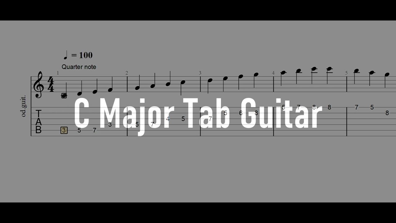 C major tab guitar - YouTube