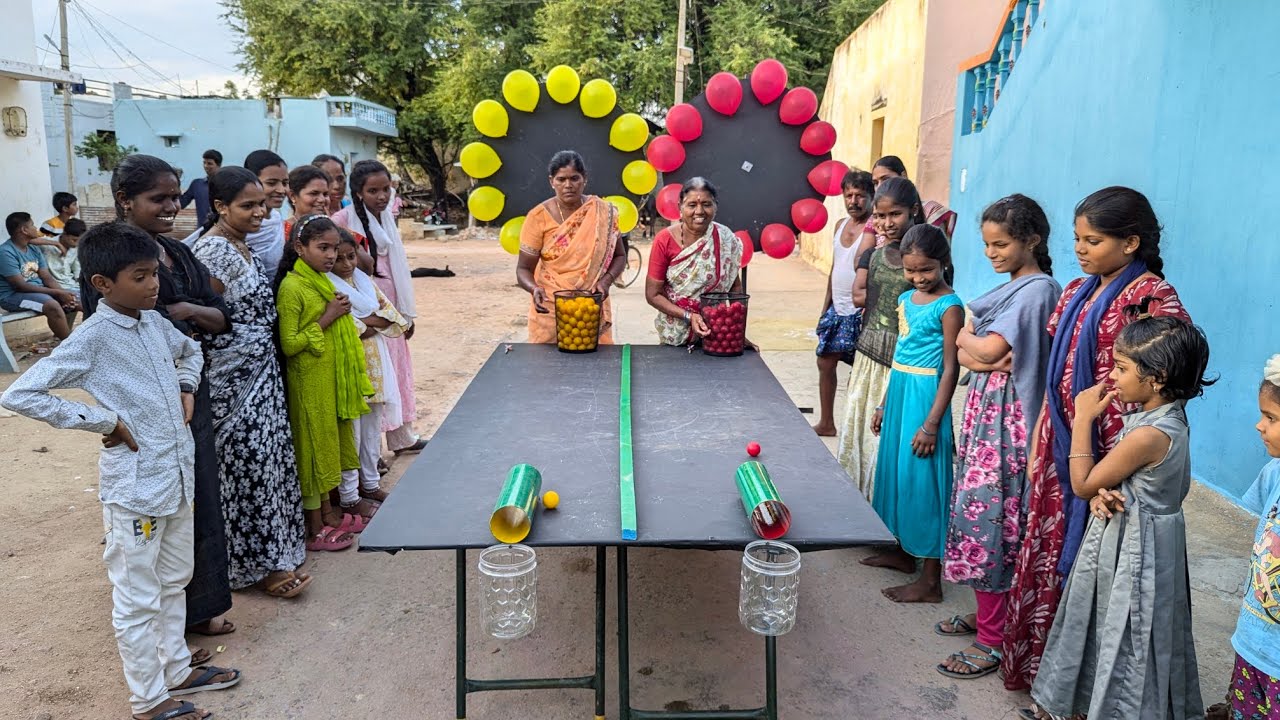 Drop ping pong balls into the jar and pop all balloons challenge ...