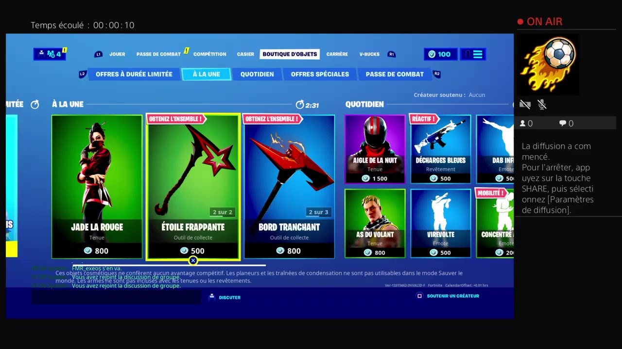 Diffusion PS4 en direct de chelix_ssm la boutiques. - YouTube