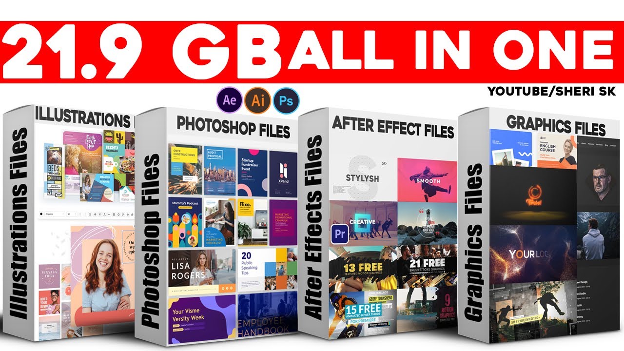 21.9 GB All In One Graphics Templates Download |Sheri Sk| - YouTube