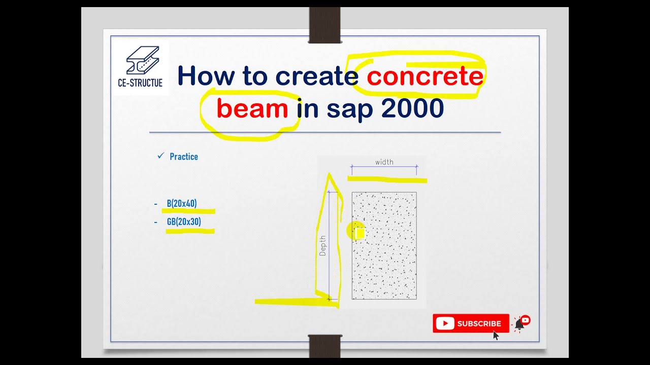 How to create Concrete Beam Section in Sap 2000 | CE Structure - YouTube