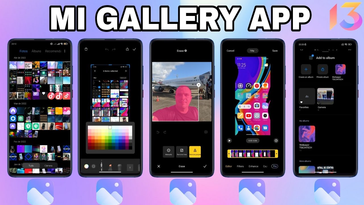 Oficial - Mi GALLERY - Versão Global - Miui 13 - Você Precisa conhecer ...