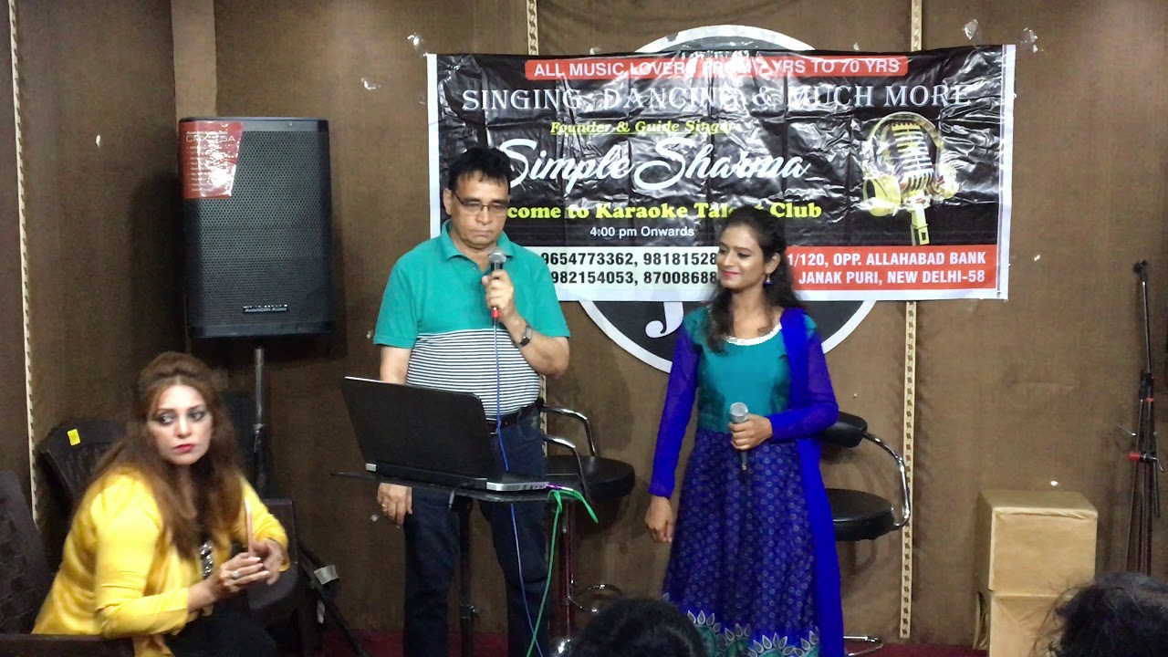 Karaoke club of Delhi by Singer simple sharma presents Chup gye sare ...