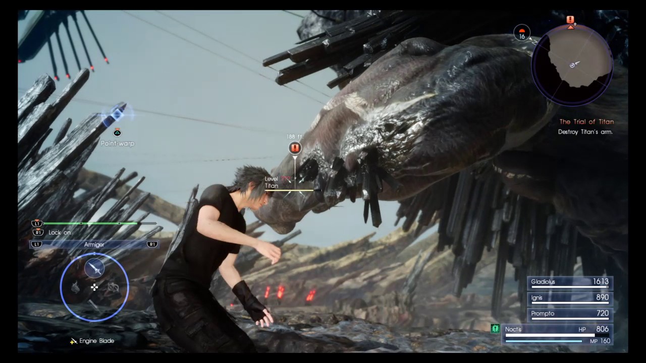 FFXV: Titan Boss Battle - YouTube
