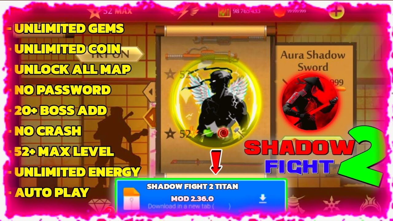 Shadow Fight 2 Mod Apk v2.36.0 || Shadow Fight 2 Titan Mod 2.36.0 ...