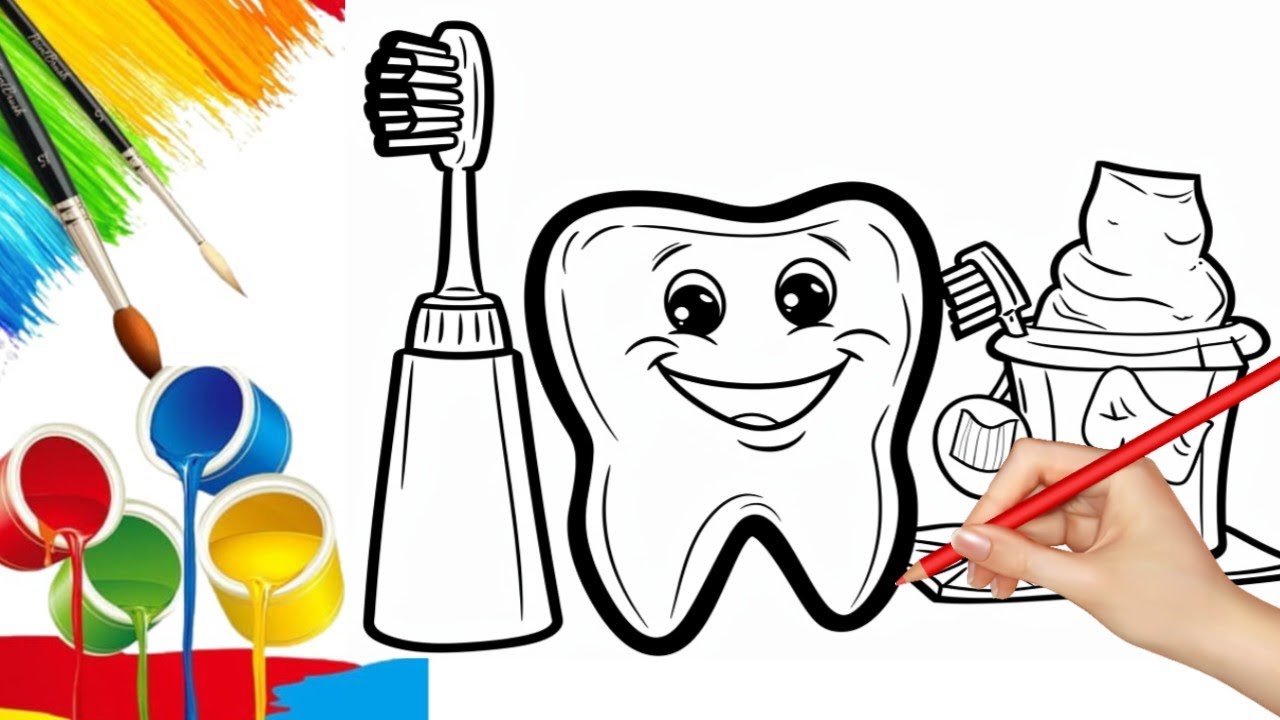 How to Draw cute and easy Toothbrush | Easy Drawing, Painting and ...