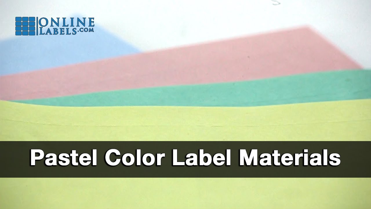 Pastel Color Label Materials - See Features and Uses - YouTube