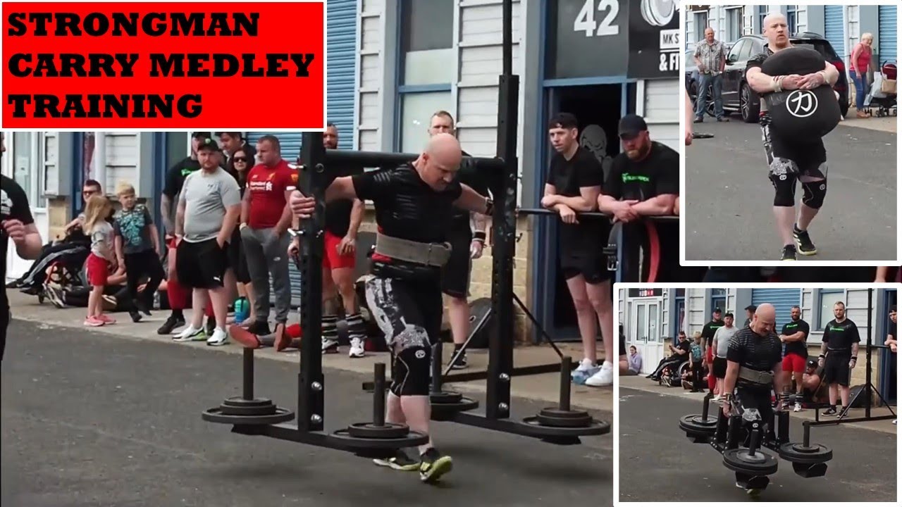 Strongman Weight Carrying Medley Event day | Road to the Strongman ...