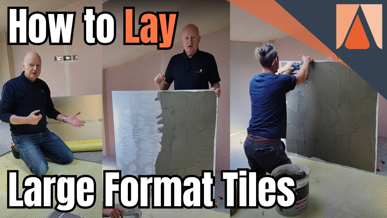 How To lay a large Format Tile - YouTube