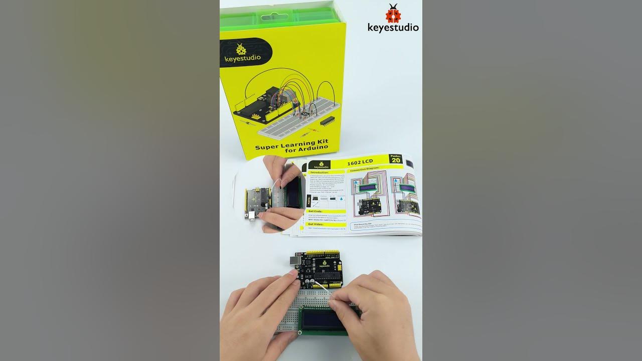 🐞 Today is Arduino Super Learning Kit Project 20 1602 LCD🤖#keyestudio #shorts #arduino #stem # ...