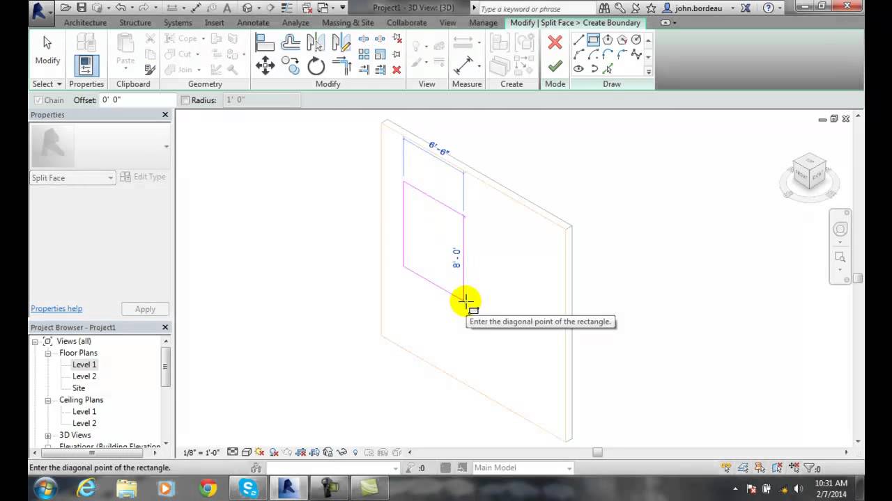 Revit 05-33 Splitting Faces - YouTube