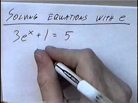 Natural Logarithms LN Algebra 2 9.5 - YouTube