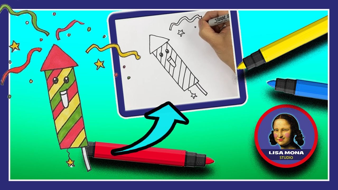 Hoe Teken Je Een Vuurpijl Vuurwerk - YouTube