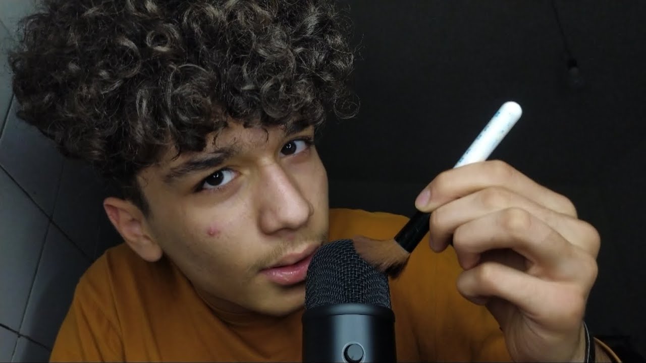 ASMR Brushing On Microphone and Mouth Sounds - YouTube