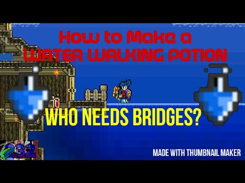 How to Make a WATER WALKING POTION in Terraria - YouTube
