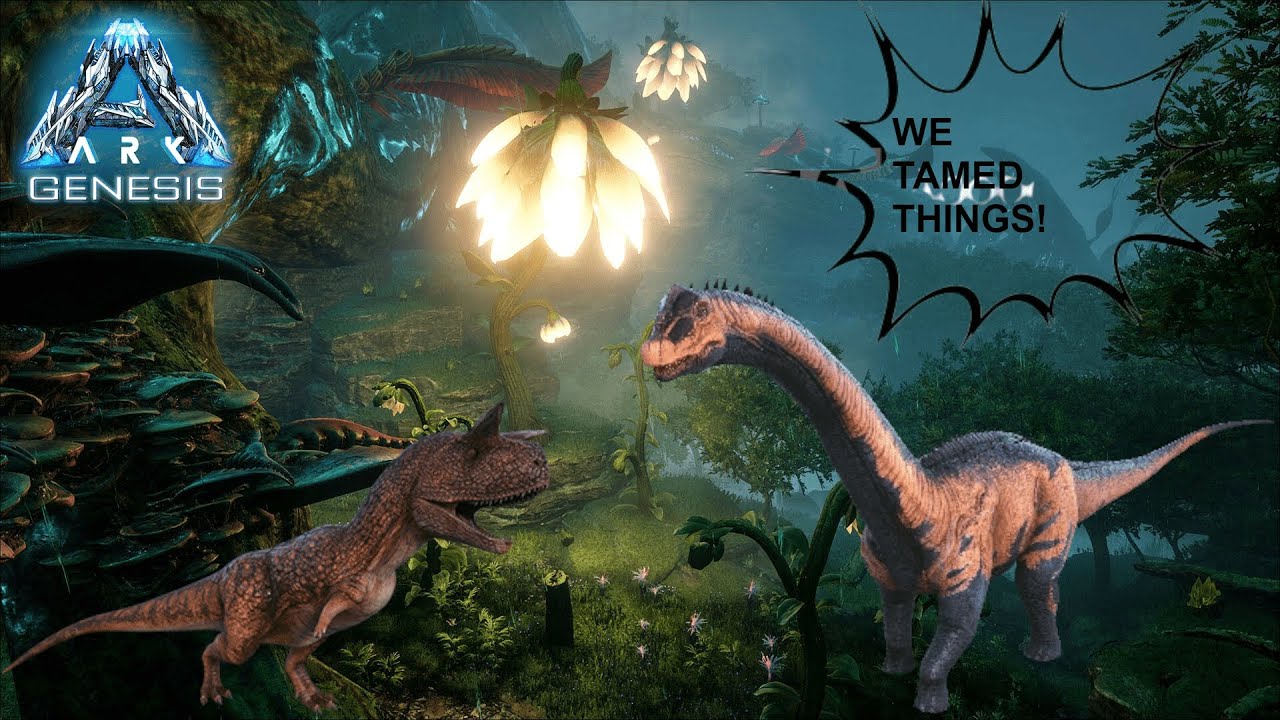 WE FINALLY TAMED STRONG DINOS! - Ark Genesis! - YouTube