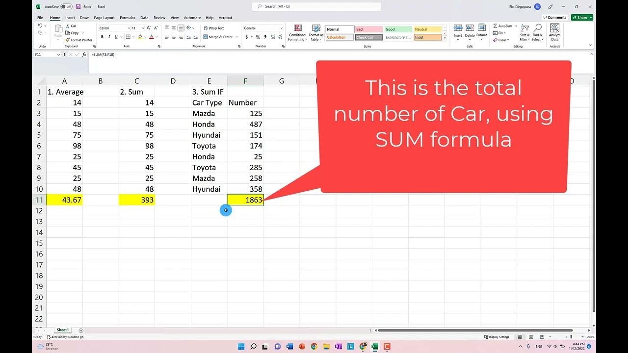 Top 4 Most Important Excel Formulas Made Easy! - YouTube