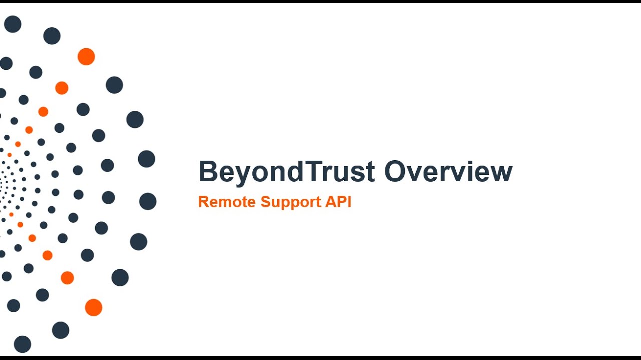 BeyondTrust API RS/PRA Download Video Session - YouTube