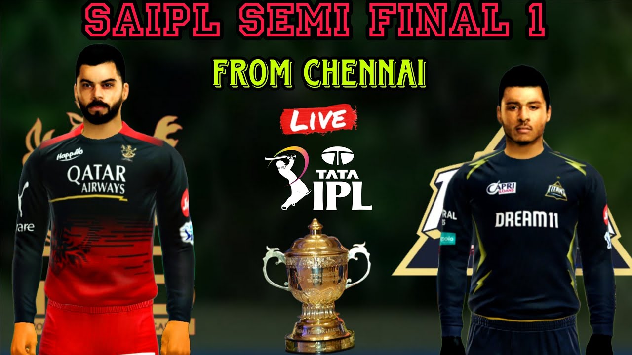SAIPL SEMI FINALS NO 1 RCB ️ VS 🖤 GT || REAL CRICKET 24 QUICK MATCH IPL ...