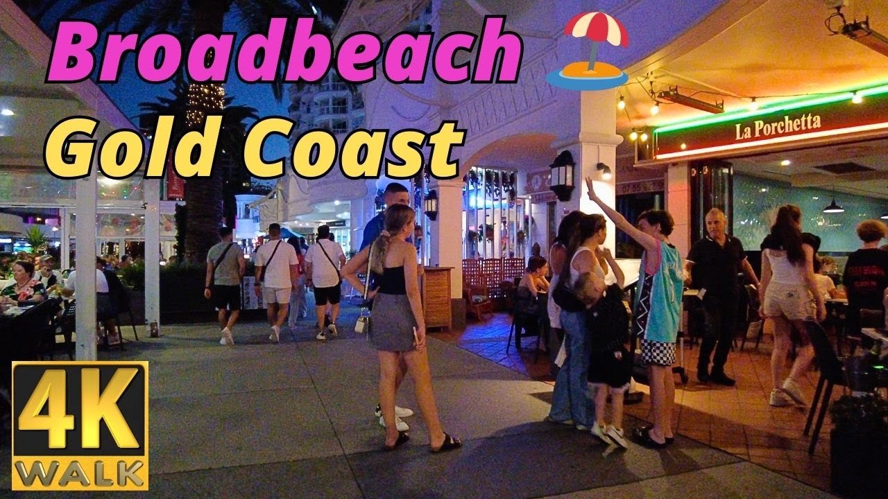 4k Walk Broadbeach Gold Coast - Nightlife, Bars & Restaurants Australia ...