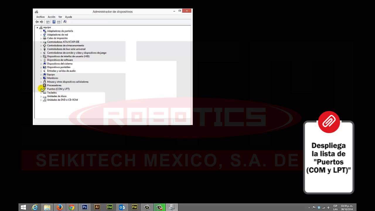 Identificar puerto USB o COM (Windows 8 / 10) - YouTube